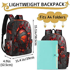 YoCosy School Backpack for Boys Girls Black Red Sport Basketball Kids Backpack Bookbag for Elementary Preschool Travel Daypack Laptop Backpack Purse for Women Men Teens