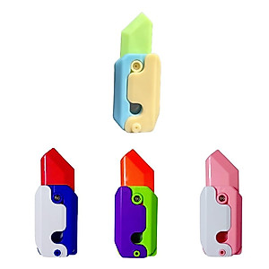 4 Pcs EDC Fidget Toys,Knife Sensory Toys,Anxiety Stress Reducing Toys,Glowing Adult Fidget Toys