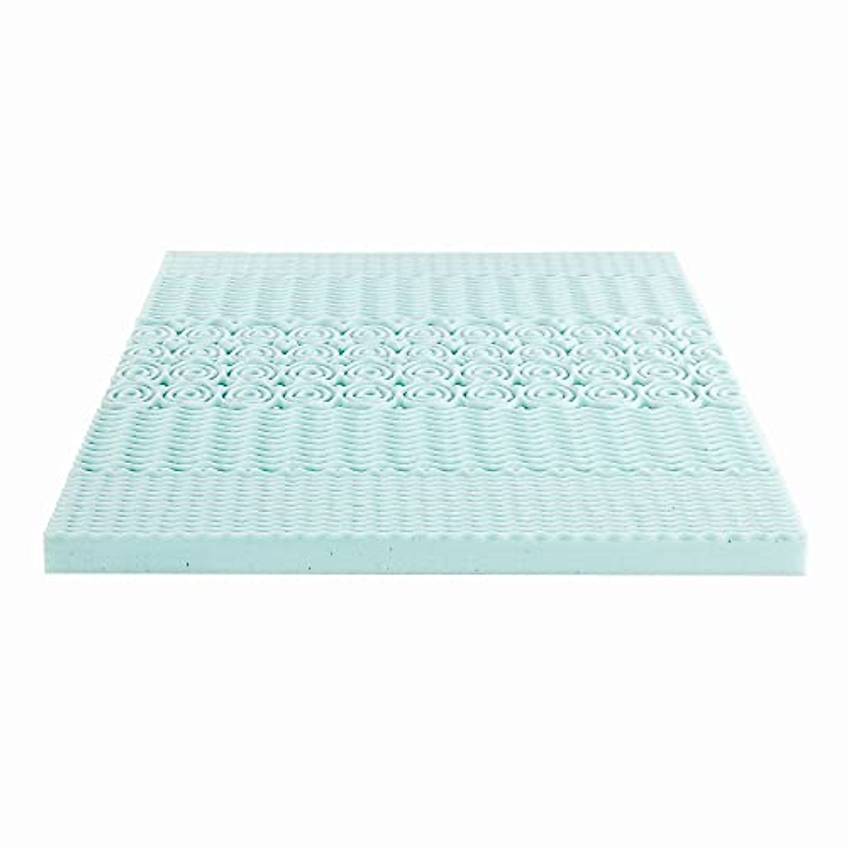 Mellow 4 Inch 5-Zone Memory Foam Mattress Topper, Cooling Gel Infusion, Full