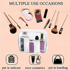 Genovega 3 Packs Clear Inner Bags for Boag Bag Rubber Beach Tote Bag, Hole Insert Bag Organizer Storage, Waterproof Zipper Pouch for Women Cruise Trip Pool Swim Essentials Stuff Travel Vacation Necessities