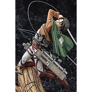 Kotobukiya Attack on Titan: Levi (Renewal Package Version) ArtFX J Statue, Multicolor