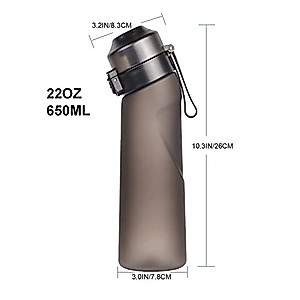 POLAMB 650ml Scent Active Flavoring Water Cup Air Taste Buds Flavored Water Bottle Air Flavored Water Bottle Scent Up Water Cup Sports cola cup ring