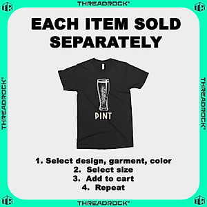 Threadrock Pint & Half Pint Infant Bodysuit & Men's T-Shirt Matching Set (Baby: 6M, Charcoal|Men's: XL, Charcoal)