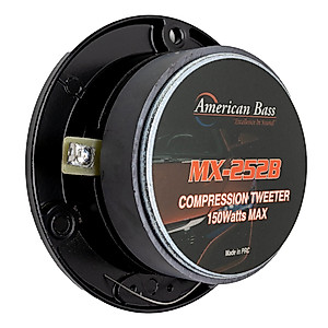 American Bass MX252T- 1 Inch Compression Tweeters 4Ohm 150W Max Sold in Pairs