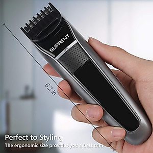 SUPRENT Beard Trimmer Adjustable length 7 Built-in Precise Lengths 2mm-14mm Beard Trimmer with 1 hour Fast&Quick USB Charge, Li-ion Battery
