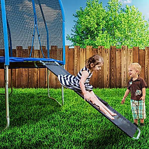 Bounce Down 2-in-1 Universal Trampoline Slide Safety Ladder - Great Accessory for Kids and Toddlers, Trampoline Slide with Handles - Replace 2 Step Ladder with Universal Safe Convenient Stair Slide