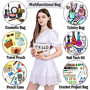 BDPWSS Cello Gift Cello Player Gift Cello Music Note Makeup Bag Funny Cello Cellist Orchestra Musician Zipper Travel Pouch (Cello note bag)