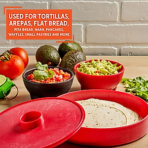 IMUSA Tortilla Warmer, 9", Red