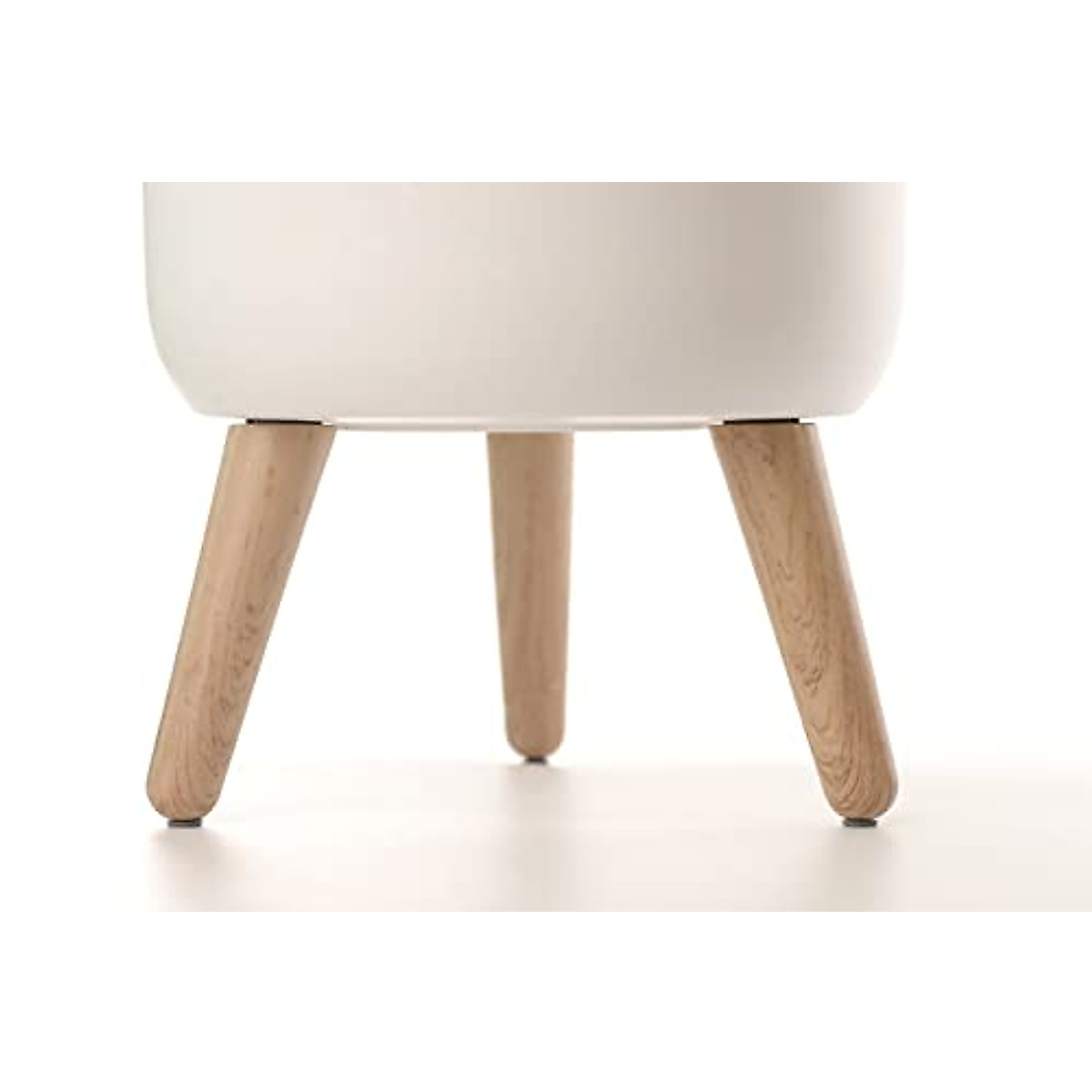 Trash Can | 7 Liter (1.8 Gallon) / 2 Liter (0.5 Gallon) | Push-to-Open Lid | Premium Plastic Wood Grain Nordic Minimalist Modern Waste Basket for Kitchen, Bathroom, Bedroom, Living Room, Office (1.8 Gallon (7L))