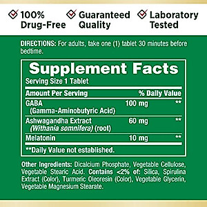 Nature's Bounty Stress Support Melatonin by Sleep3, 10mg, Tri-Layered Tablets, 56 Count