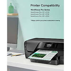 702 702XL 4 Pack Ink Cartridges Replacement for Epson 702 XL 702XL T702XL to use with Workforce Pro WF-3720 WF-3730 WF-3733 Printer New Upgraded Chips (1 Black, 1 Cyan, 1 Magenta, 1 Yellow)