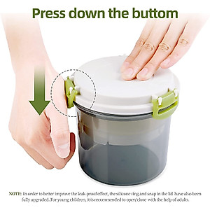 Genteen Overnight Oats Containers with Lids, Yogurt Parfait Cups with Lids Snack Containers with Topping Cereal or Overnight Oats Container Ideal for Meal Prep Breakfast Protion Control 20OZ(Orange)