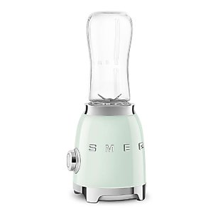 SMEG 50's Retro Style Personal Blender with Backlit Knob and Two BPA 600 ML Free bottles PBF01PGUS Pastel Green