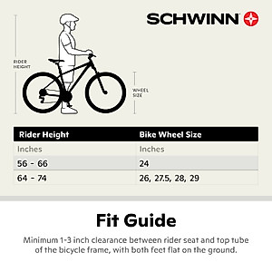 Schwinn High Timber Mountain Bike for Adult Men Women, 27.5-Inch Wheels, 21-Speeds, Front Suspension, Steel Frame and Alloy Linear Pull Brakes, Black