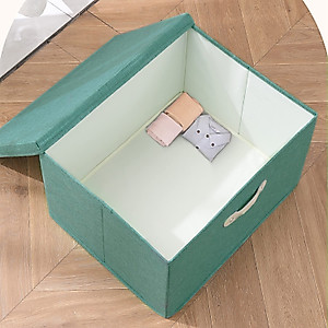 GUO FENG DIAO ® A++with Lids Fabric Foldable Storage Bins Organizer Containers Baskets with Lid for Home Bedroom Closet Office