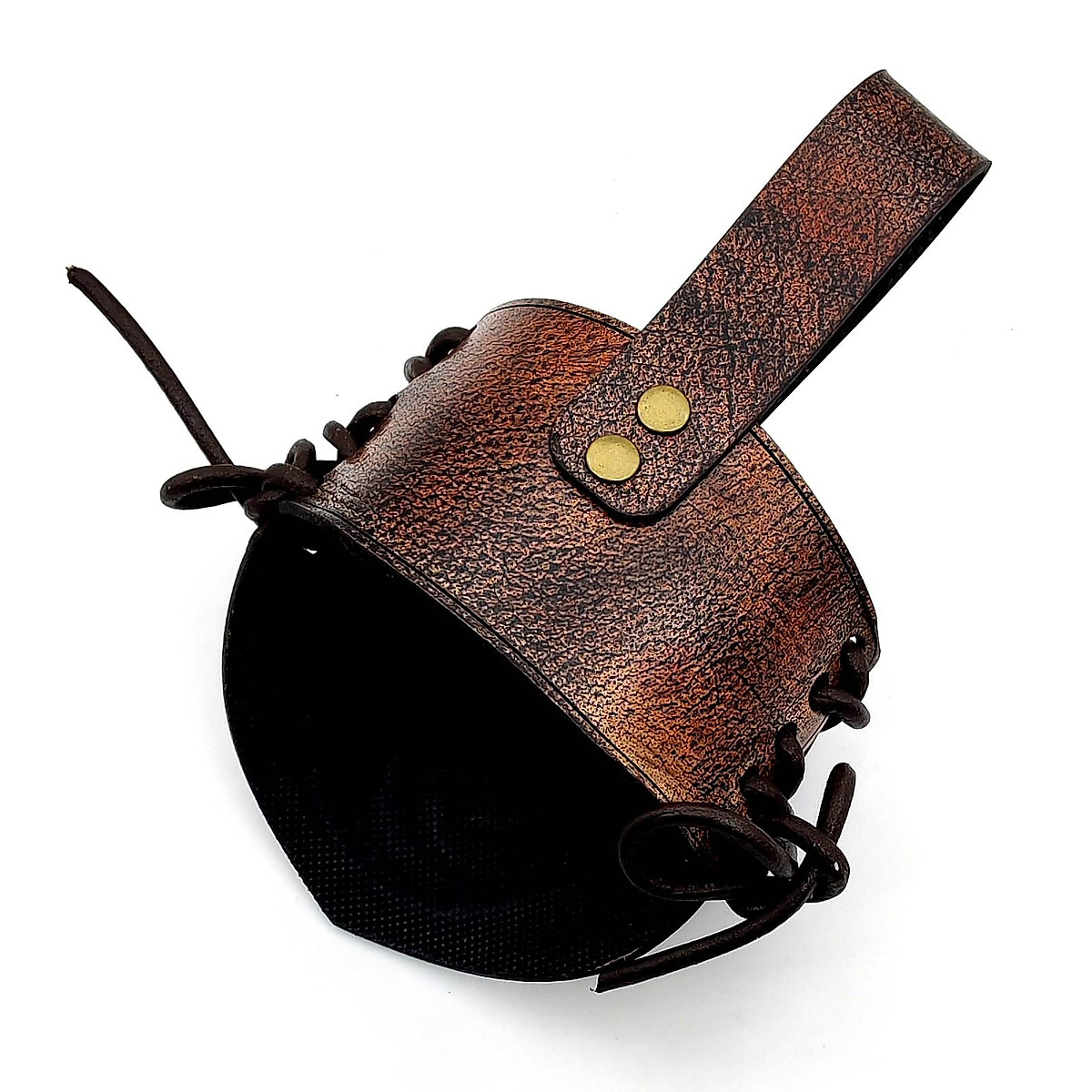 5MoonSun5's Medieval Viking Leather Belt Attachment Genuine Leather Hanger/Holster/Holder for 12" to 16'' Viking Drinking Horn Handcrafted Accessory securely attaching it to your belt, bag,or backpack