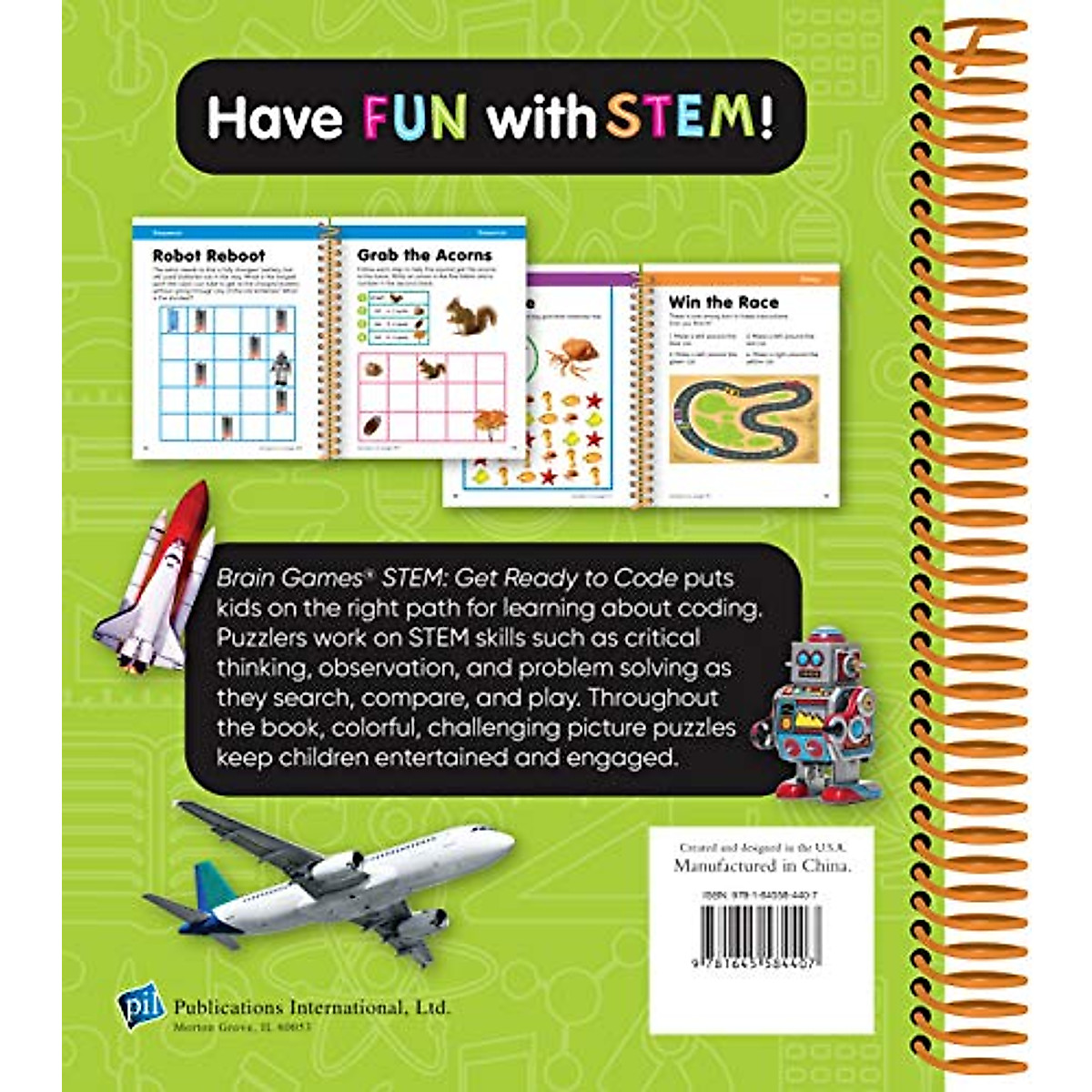 Brain Games STEM - Get Ready to Code: Picture Puzzles for Growing Minds (Workbook for Kids 3 to 6)
