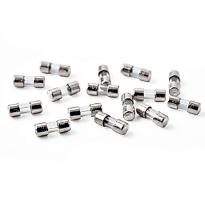 HSTECH 15 Pack F5AL 125V Fast-Blow Fuse 0.14 x 0.39 inch / 3.6 x 10 mm 5A 5amp 125V Glass Fuses Widely Used for Electric Equipment, Fan Plug, Home Appliance, and so on.