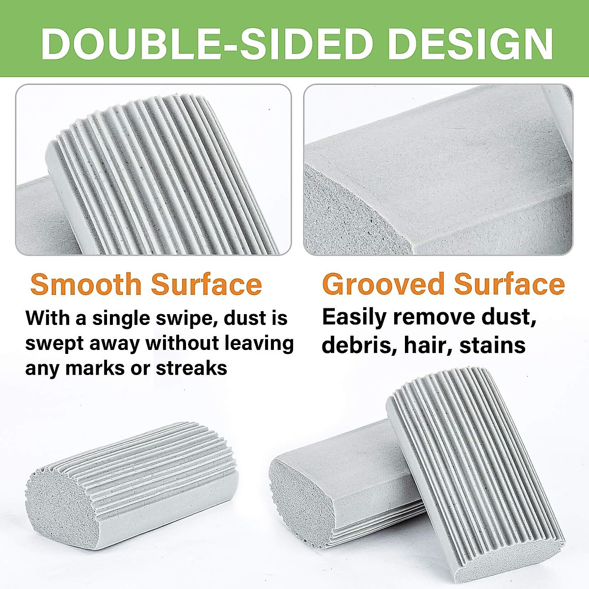 MAQIHAN 7 Pack Damp Duster PVA Sponge - Wet Duster Sponge Reusable Washable Absorbent Soft Magical Dust Cleaning Sponges for Blinds, Windows, Glass, Baseboards, Vents, Railings, Cleaning Supplies.