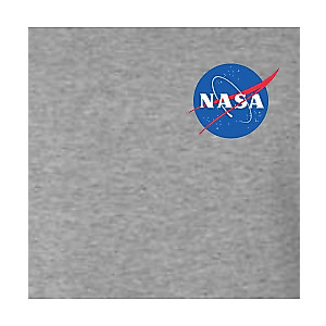 Small Athletic Heather Mens NASA Blue Meatball Left Chest Logo Long Sleeve T-Shirt