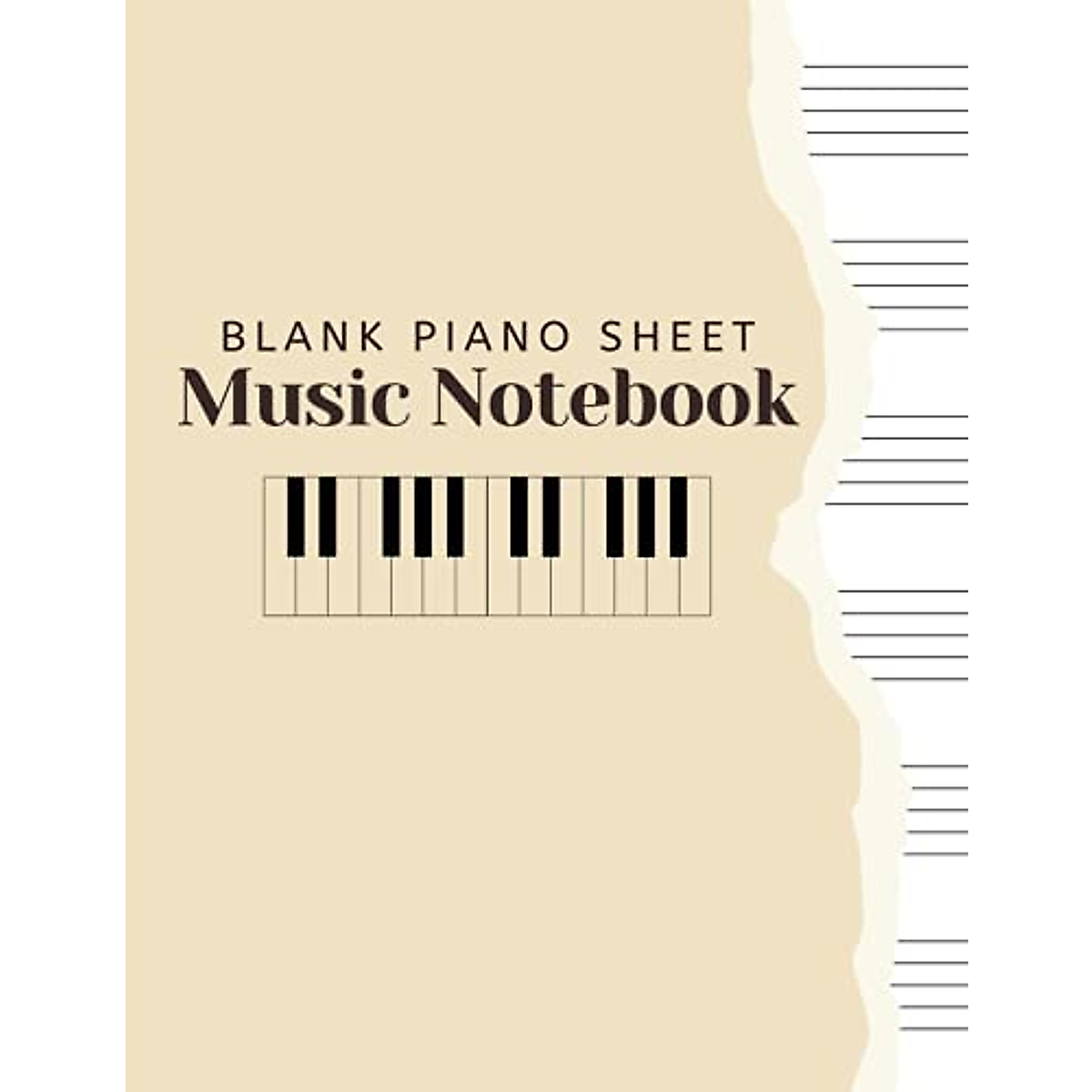 Blank Piano Sheet Music Notebook: Piano Manuscript Paper For Beginners And Intermediate, Piano Writing Notebook With 120 Pages 6 Staves Per Page, Full ... [Perfect Gift For Pianists &Piano Teachers]