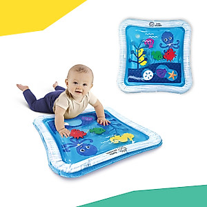 Baby Einstein Octopus Water Play Mat - Safety Fill Line, Tummy Time Activity & Sensory-Toy for Babies Newborn and up, Blue