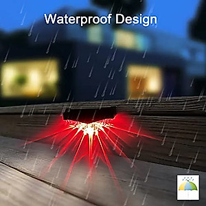 IVWVI Solar Deck Lights, Solar Fence Lights, Diamond Crystal Lampshade, Warm White/Color Changing Modes, Solar Step Lights Outdoor Waterproof led for Garden, Patio, Stair, Step, Yard, Path, 6 Pack