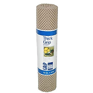 Magic Cover Thick Grip Non-Adhesive Liner for Shelves, Drawers and Counter Tops, 12 inches by 4 feet, Taupe