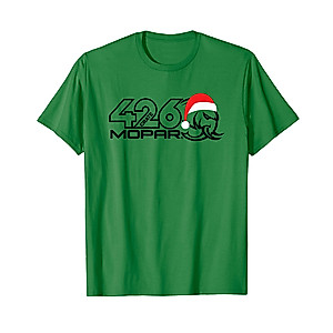 Mopar Holiday Hellephant 426 Santa Hat Red T-Shirt