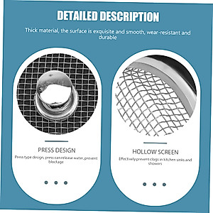 OSALADI 6 Pcs Filter Net Floor Drainer Floor Drain Filter Sink Food Strainer Mesh Strainer Kitchen Sink Strainer Bathtub Drain Cover Stopper Drain Stainless Steel Take a Bath