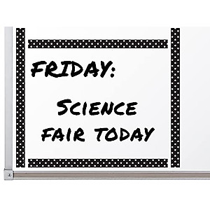 Teacher Created Resources Black Polka Dots Magnetic Strips (TCR77142)