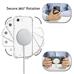 TORU MX Slim for iPhone 8 Plus Magnetic Case, Compatible with Magsafe, Hybrid Transparent HD Clear Case with Crossbody Strap, Scratch Resistant, Air Bumper Shock-Absorbing Corners - Clear