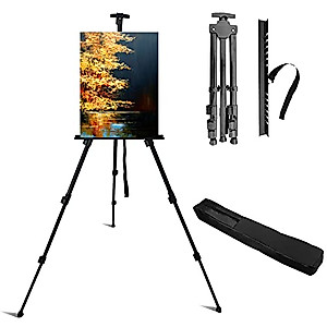 RRFTOK Artist Easel Stand, Adjustable Easel for Painting Canvases Height from 17 to 66 Inch,Carry Bag for Table-Top/Floor Drawing and Didplaying