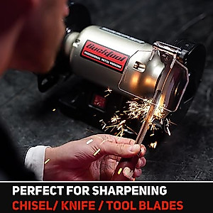 BUCKTOOL 6-Inch 1/3HP Low-Speed Bench Grinder, High Precision Wobble-free Wheel Grinder, TLG-150S