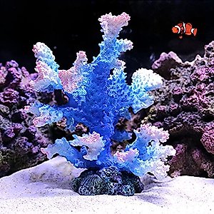 Besimple Aquarium Coral Ornament, Polyresin Coral Decor for Fish Tank Decoration Aquarium Landscape