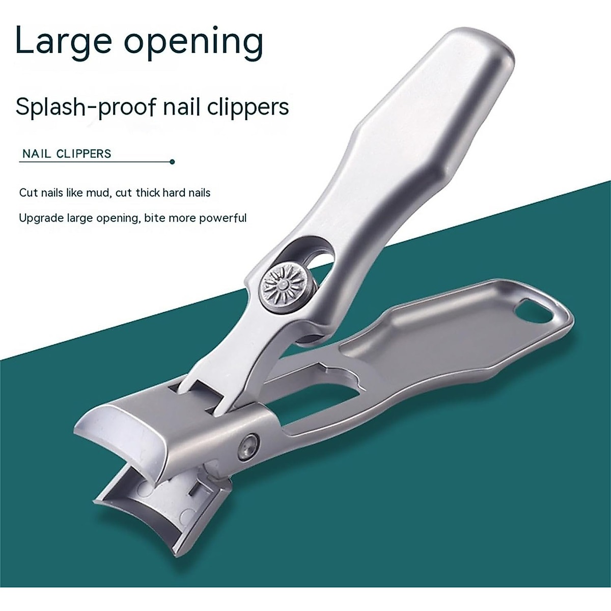 Cumuul Nail Clipper - Cumulus Nail Clipper with Catcher, Ultra Sharp Sturdy Fingernail and Toenail Clipper Cutters, Professional Extra Large Heavy Duty Toe Nail Clippers, Stainless Steel (Multicolor)