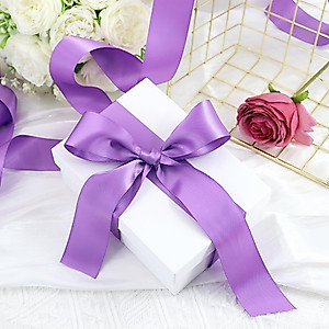 1-1/2 Inch Wide Solid Color Double Sided Polyester Satin Ribbon 20 Colors X 2 Yard Each Total 40 Yds Per Package