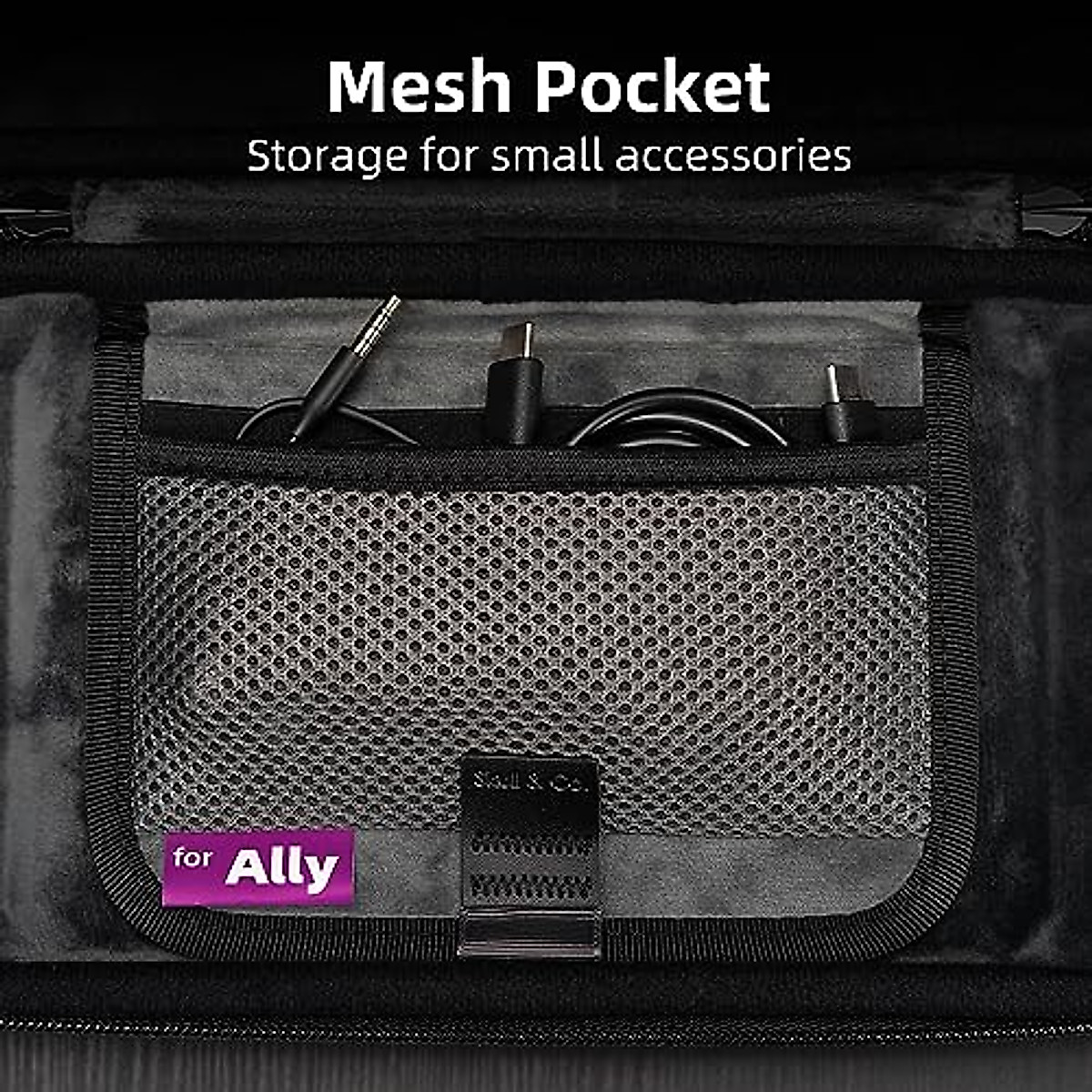 Skull & Co. EDC Case: Slim Carrying Case for ROG ALLY- Black