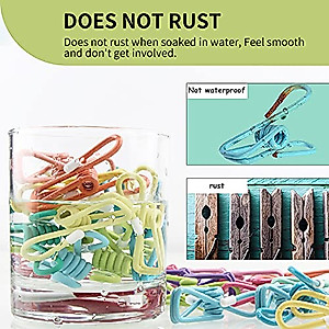 Zalduig Chip Clips，30PCS PVC Coated Material Food Packaging Clip, Clips Bag Clips，Bag Clips，Clips for Package，Chip Clip，Clothes Pins（Mixed Colors 30pcs） ,11.5 x 4.72 x 1.06