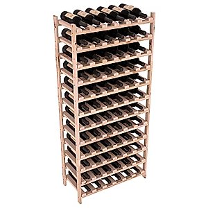 Wine Racks America® Living Series Stackable Wine Rack - Durable and Modular Wine Storage System, Knotty Alder Unstained - Holds 72 Bottles