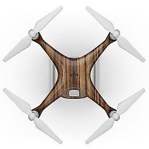 Design Skinz Design Skinz Bright Ebony Woodgrain Full-Body Wrap Decal Skin-Kit Compatible with The Drone DJI Mavic Air