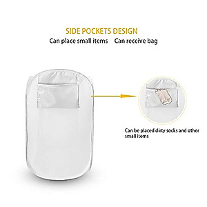 Frestree Pop Up Laundry Hamper for Bedroom Livingroom Bathroom Kids Adults Clothes Big Storage Basket Ocean Octopus Print Foldable Home Decor