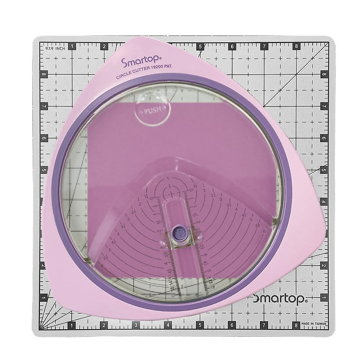 SMARTOP circle paper cutter with sticky mat, 3 Replaceable blades for scrapbooking paper crafts, art DIY, adjustable Circle Cutter