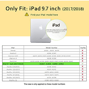 BENTOBEN for iPad 6th Generation Cases, iPad 5th Generation Case, iPad 9.7 2018/2017 Case, 3 in 1 Heavy Duty Rugged Shockproof Kickstand Protective Tablet Cover for iPad 9.7" 2018/2017, Purple/Green