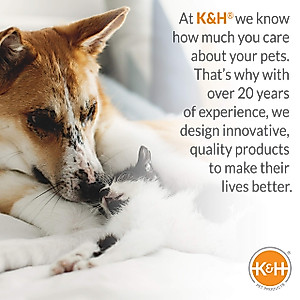 K&H Pet Products Lectro-Soft Outdoor Heated Dog and Cat Bed, Electric Thermostatically Controlled Orthopedic Pet Pad Tan Small 14 X 18 Inches