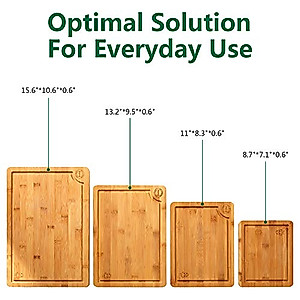 Wood Cutting Board Set-Wooden Cutting Boards for Kitchen-Bamboo Cutting Board Set(Small & Large)-Wooden Chopping Boards-Heavy Duty Chopping board set for Meat,Vegetables w/utensils & Canvas bag