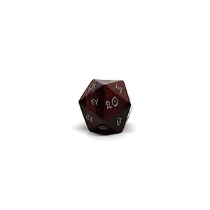 Single D20 Stone Dice Semi Precious Stone Dice with Elvenkind Font (Lapis Lazuli - Gold)