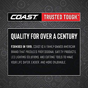 COAST® HP7 650 Lumen Focusing LED Flashlight with SLIDE FOCUS® and BEAM LOCK®, Black