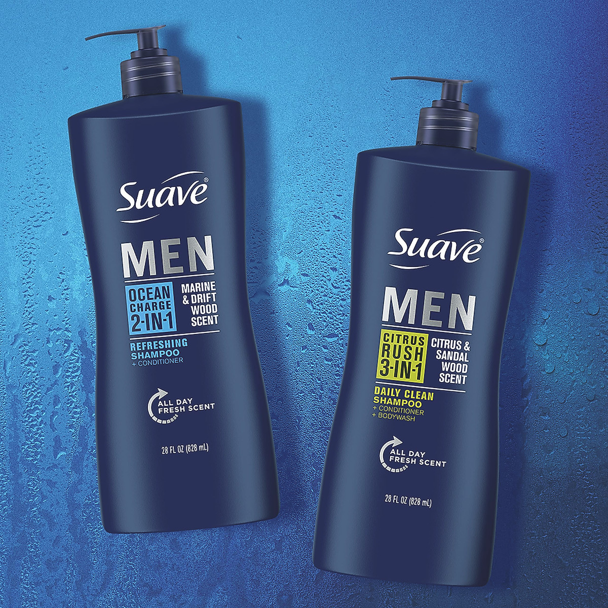 Suave 2 in 1 Shampoo and Conditioner Ocean Charge 28 oz
