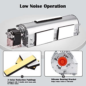 Hiorucet GA3650A GA3700 GA3650 GA3750A BK BKT Fireplace Blower Fan Kit for Desa Tech, FMI, Vanguard, Vexar, Astria Fireplace. Replacment Fireplace Blower Kit for Comfort Flame, Comfort Glow.